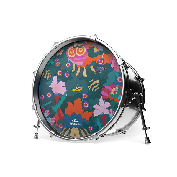 22" Yellow Submarine Resonant Bass Drumheads - Teal – The Beatles ...