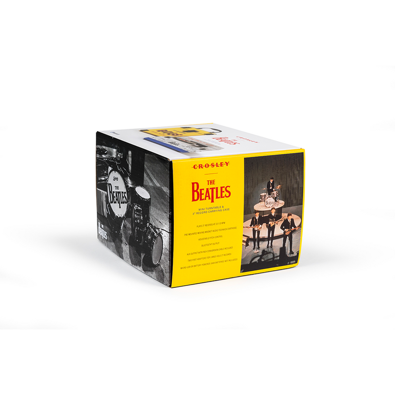 The Beatles x Crosley 3" Bluetooth Turntable Player with Carrying Case ...
