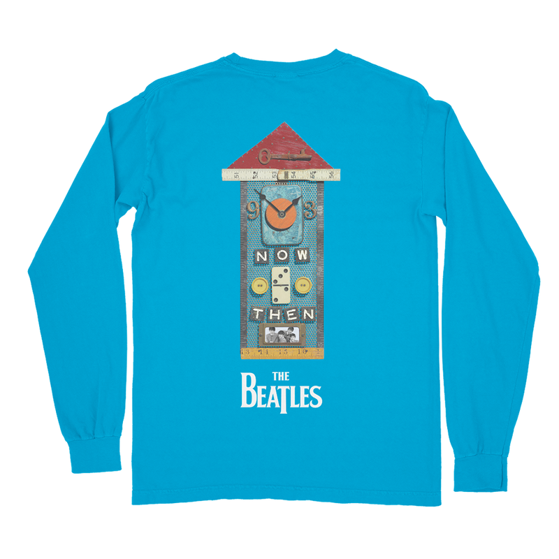 Now and Then Clock Blue Longsleeve Shirt - The Beatles Official Store