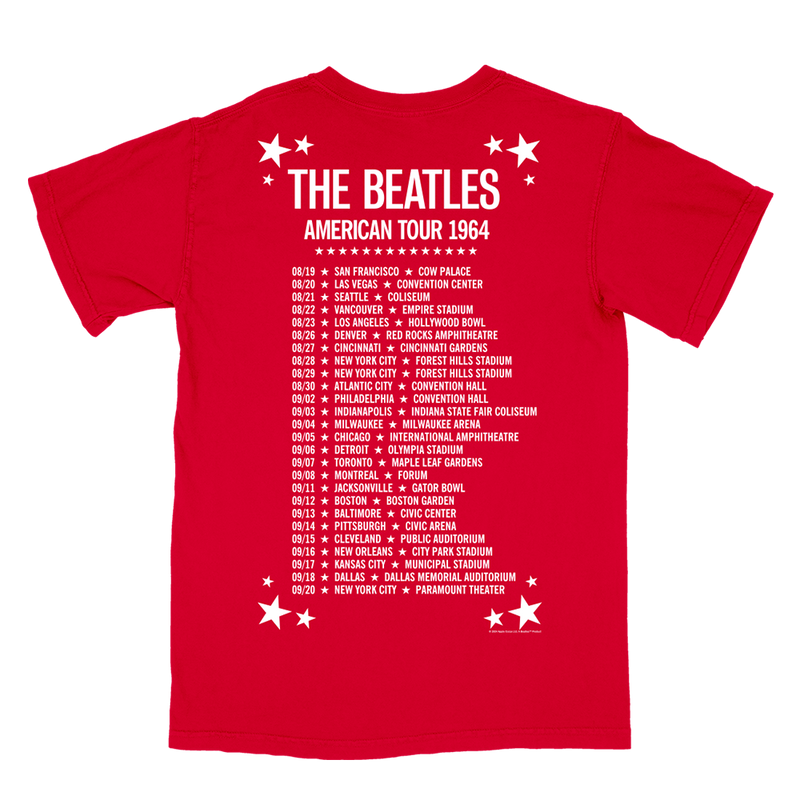 First American Tour Red T-Shirt - The Beatles Official Store